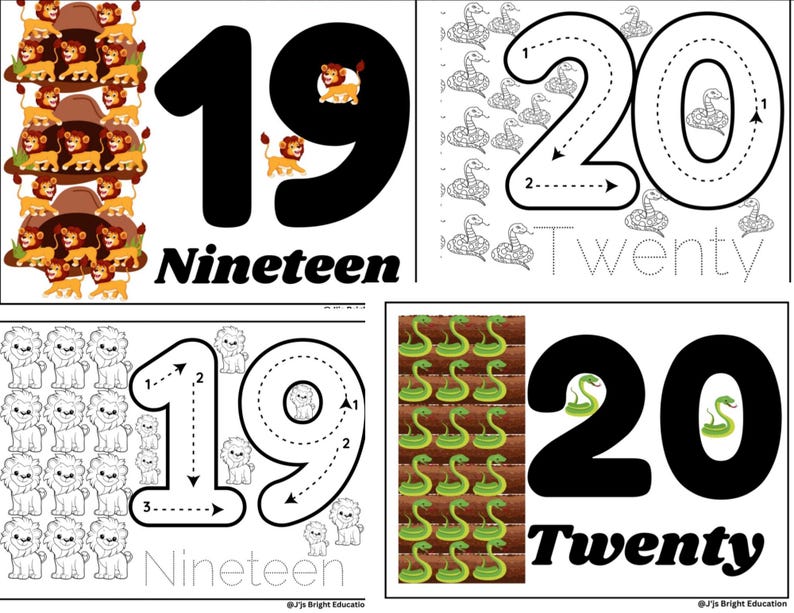 Numbers Flashcards|numbers Coloring Worksheets|numbers 11-20|numbers ...