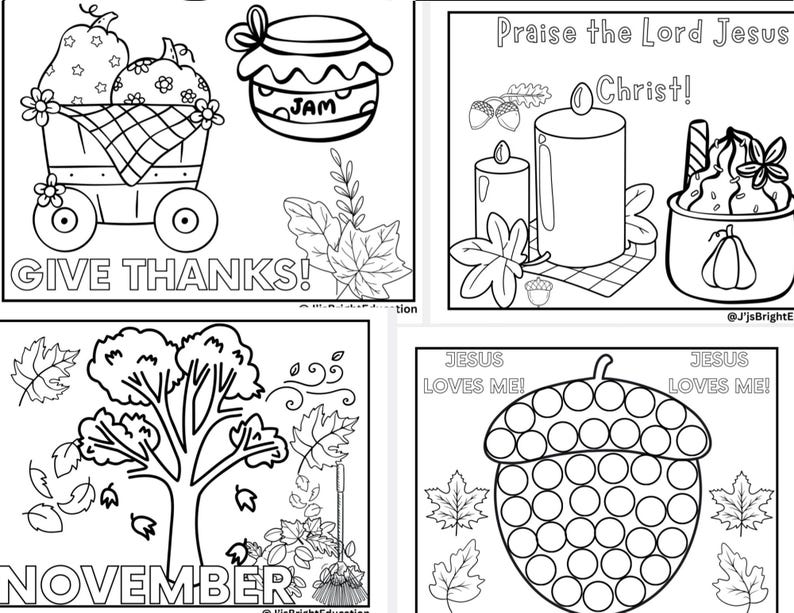 Fall Gratitude Printables|gratitude Coloring Pages|biblical Gratitude ...