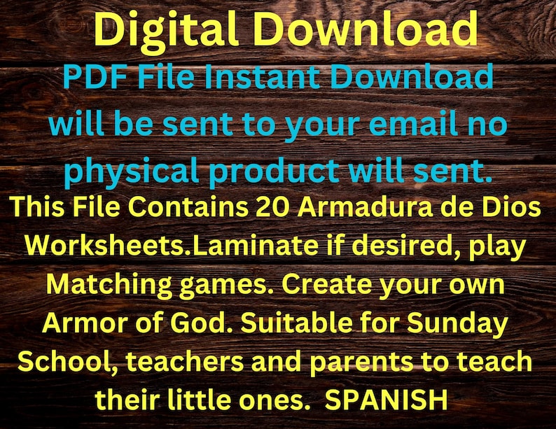 Armadura De Dios|sunday School Lesson |bible Printables| Biblical ...