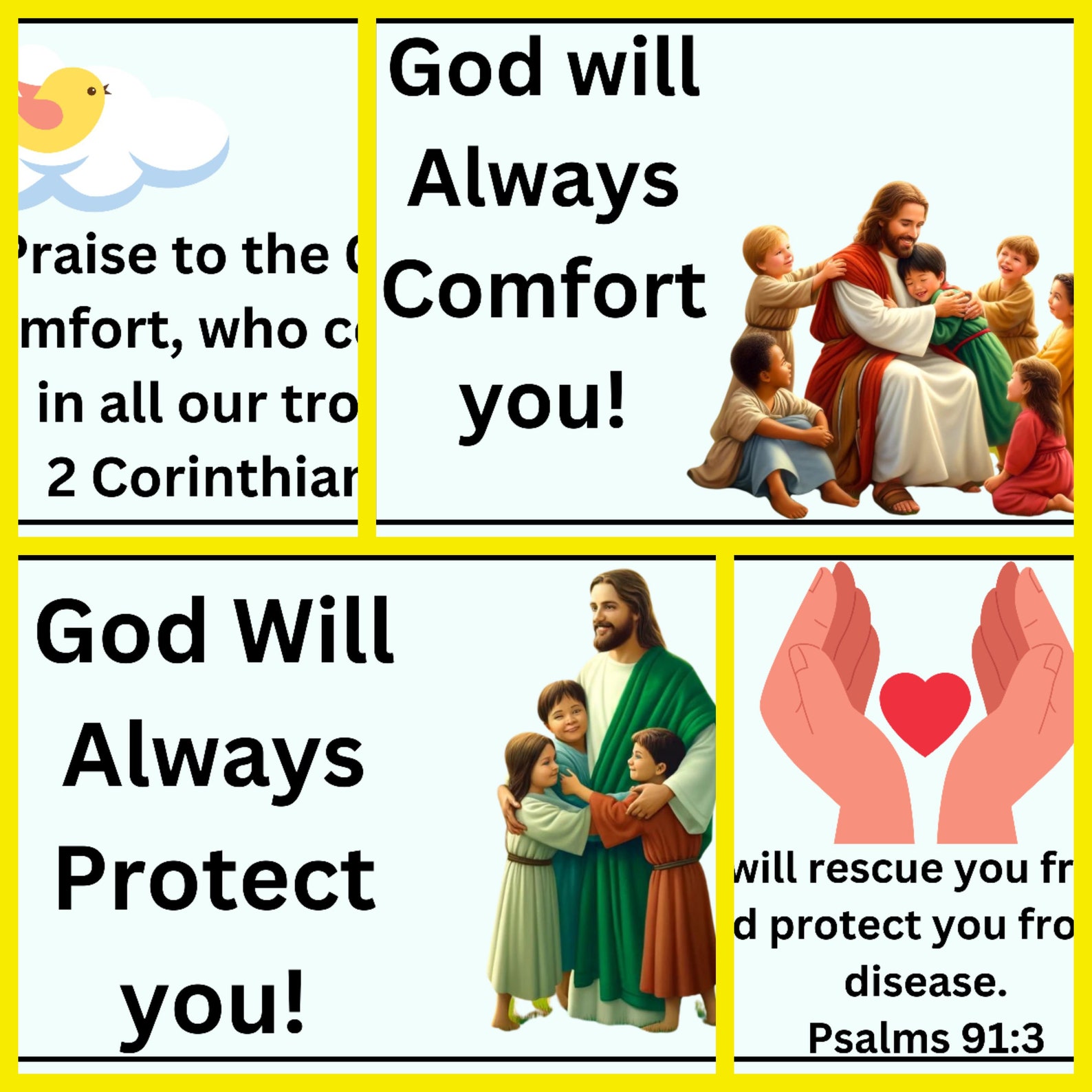God's Promises Flashcards: Kids Bible Memory Verses (digital Download ...