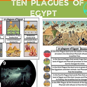 Ten Plagues of Egypt Activity: Moses Story, Sunday School Printable ...