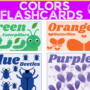 Toddler Learning Colors Flashcards: Insect Coloring Worksheets (pdfs ...