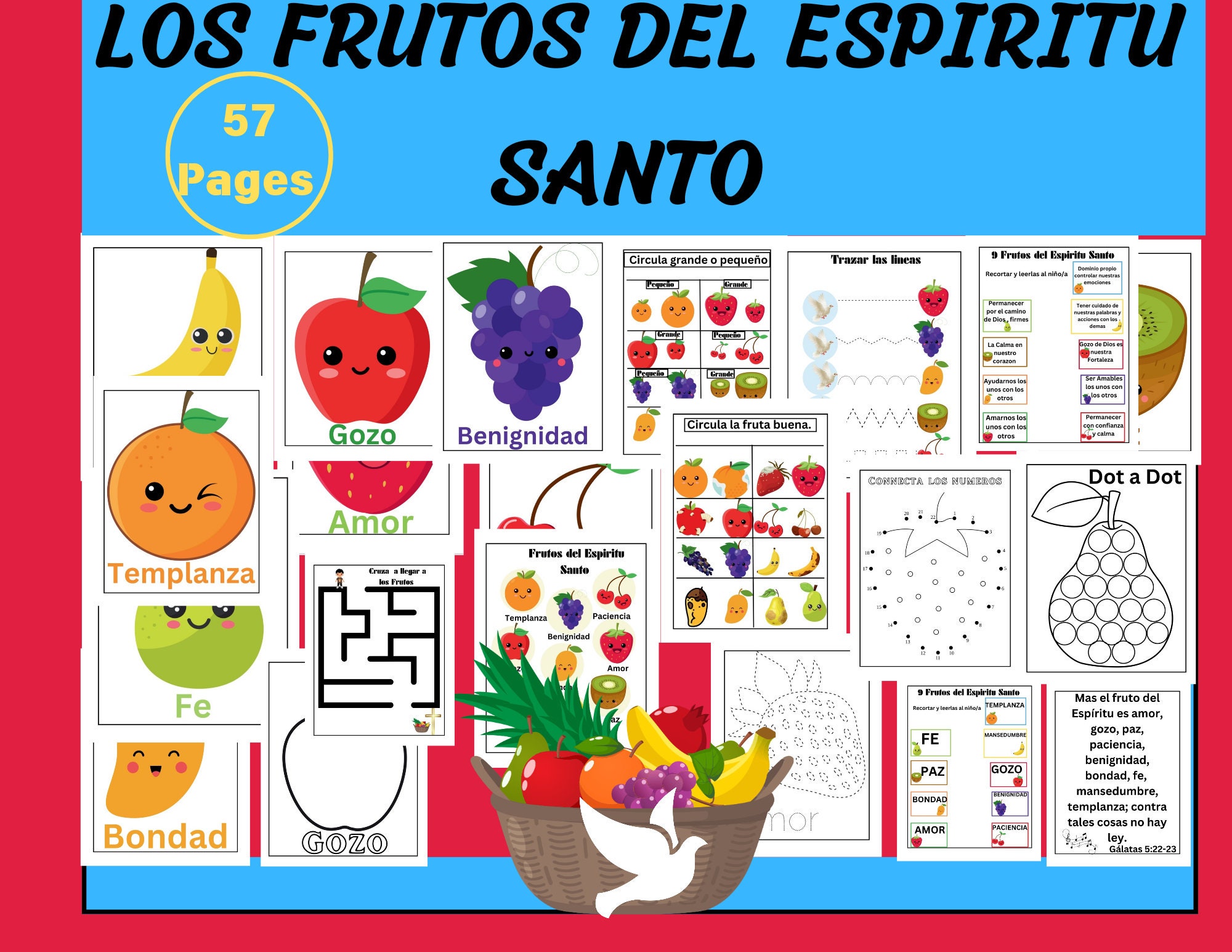 Spanish Bible Verse Printable: Fruit of the Spirit Activity Book ...