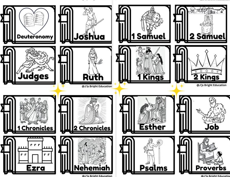 Bible Books Coloring Pages: Old and New Testament (PDF File) - Etsy