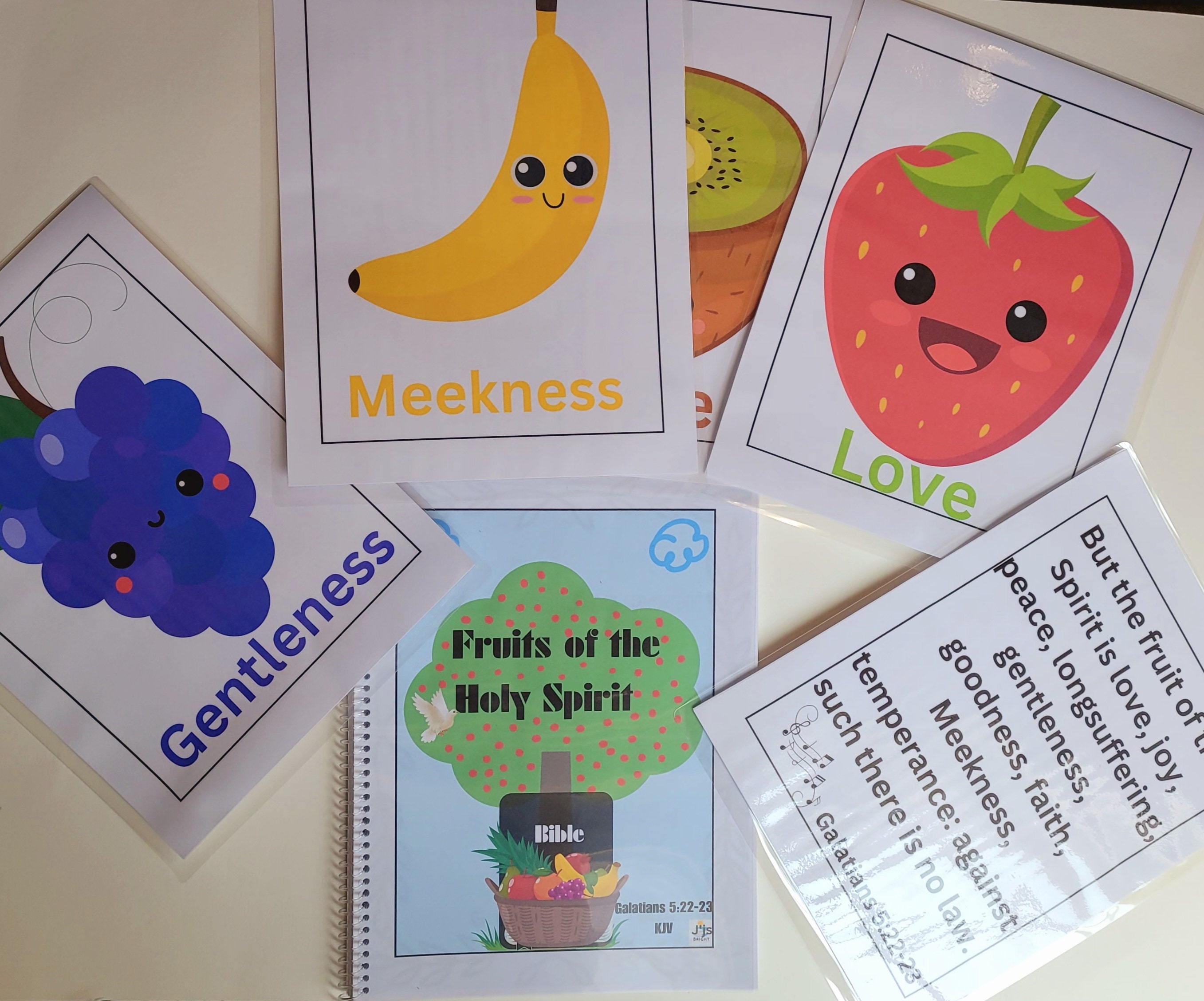 Fruits of the Holy Spirit- Kids Coloring Pages-sunday School Activity ...