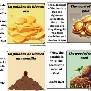 Bilingual Bible Lesson Printables: Word of God Metaphors (digital ...