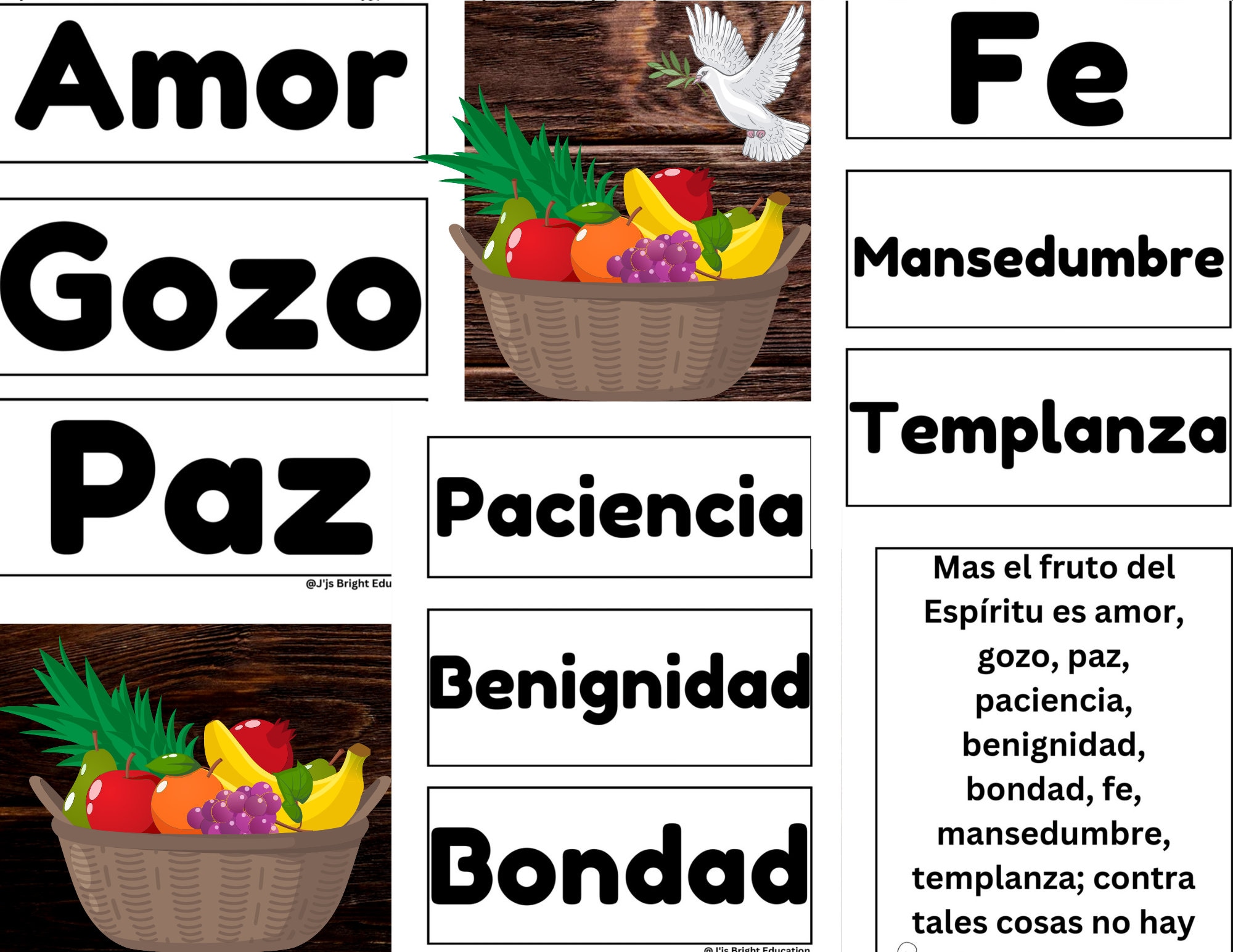 Frutos Del Espiritu Santo |galatas 5:22,23 |escuela Dominical| Leccion ...