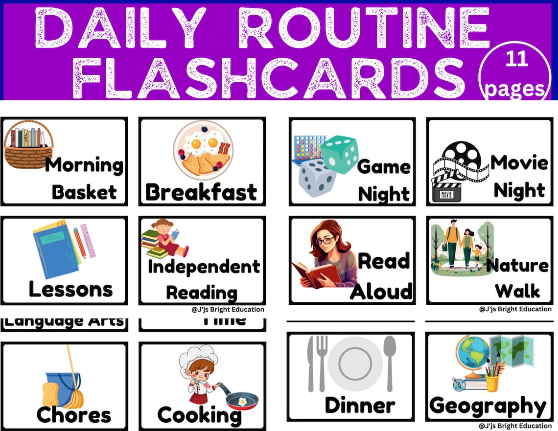 Daily Routine Flashcards | Daily Routine |routine Worksheets ...
