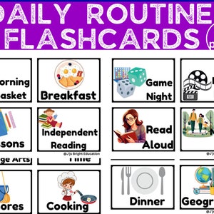 Daily Routine Flashcards | Daily Routine |routine Worksheets ...