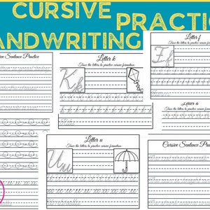 Cursive Handwriting Practice Worksheets-printable Alphabet Worksheets ...