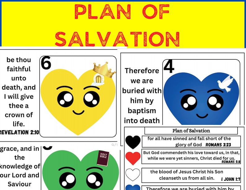 Plan of Salvation printables Cut-out Sunday School Lesson bible ...