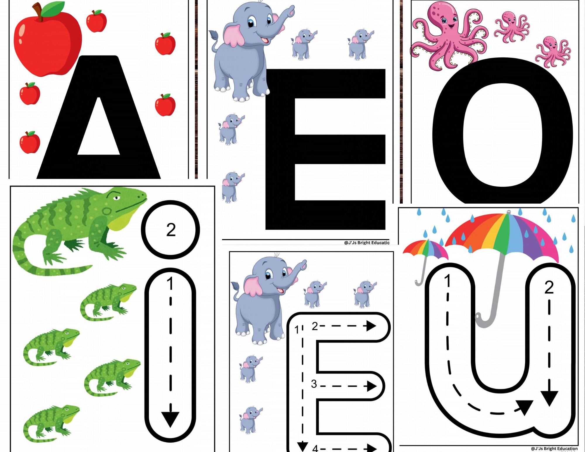 Vowels Printable- Preschool Learning Vowels-preschool Printable ...