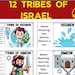 12 Tribes of Israel Worksheets: Bible Study Printables (PDF) - Etsy