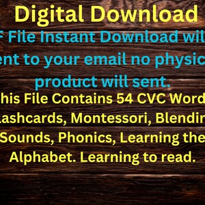 CVC Words Flashcards-cvc Printable Flashcards-blending Sounds-phonics ...