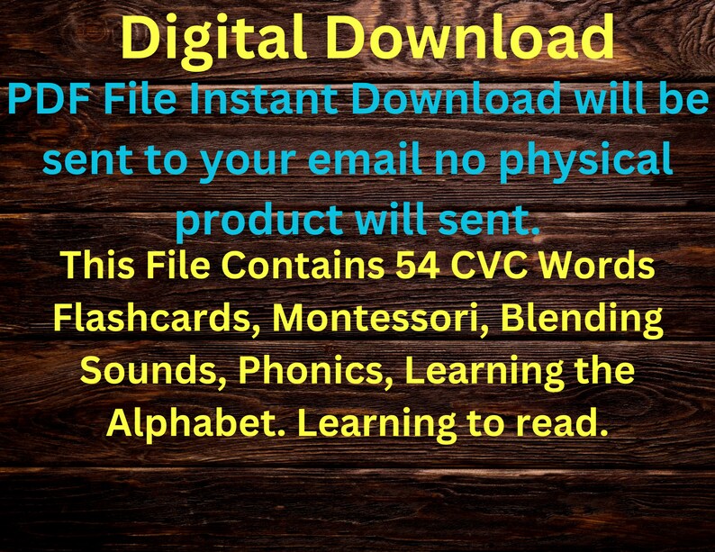 CVC Words Flashcards-cvc Printable Flashcards-blending Sounds-phonics ...
