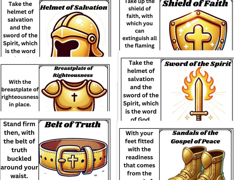 Armor of God Worksheets: Sunday School Lesson (PDF) - Etsy