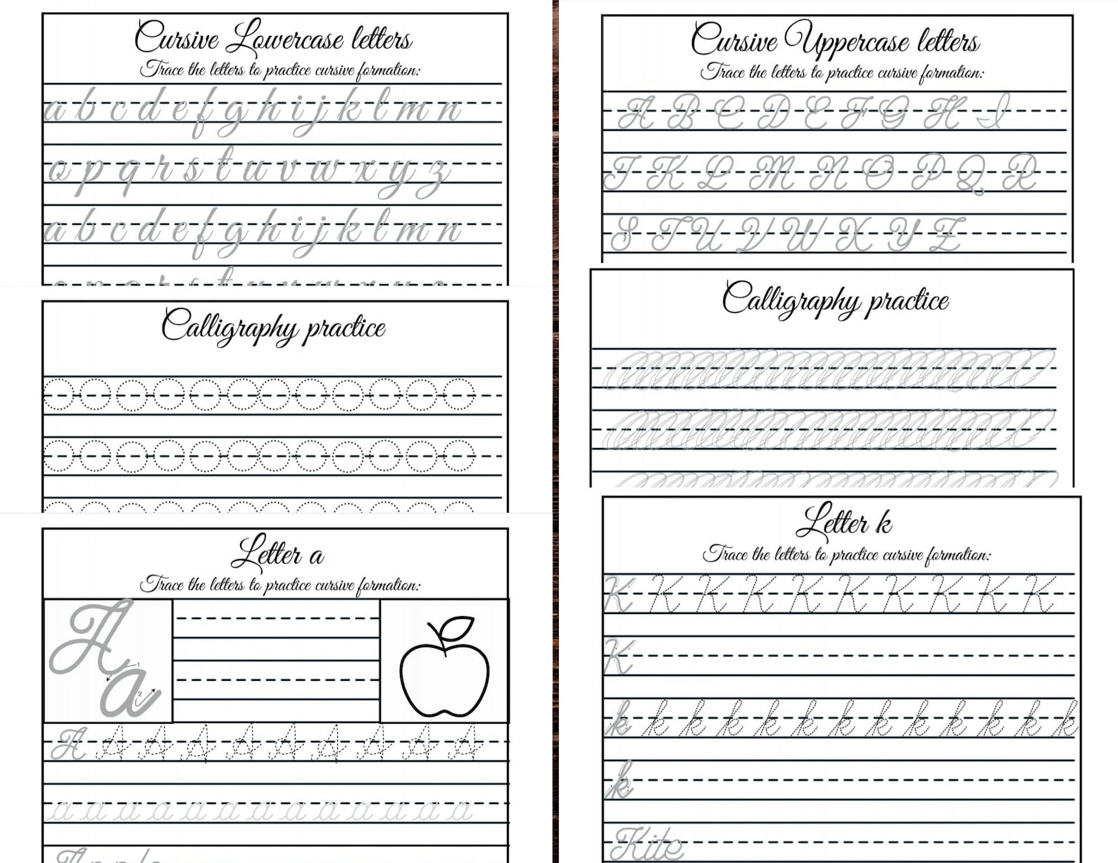 Cursive Handwriting Practice Worksheets-printable Alphabet Worksheets ...