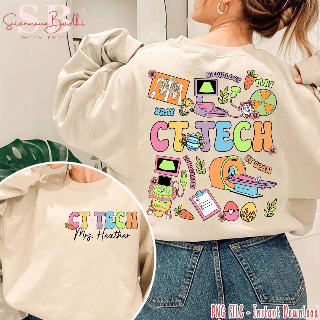 Personalized CT Tech Png, Custom CT Technologist Png, CT Tech Gift ...