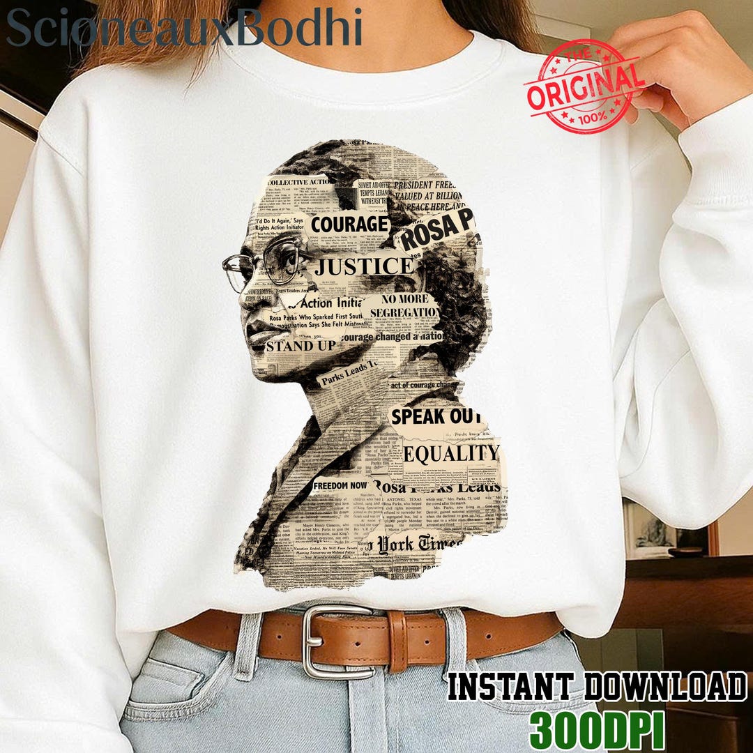 Rosa Parks Legacy PNG, Civil Rights Portrait Art, Black History Month ...