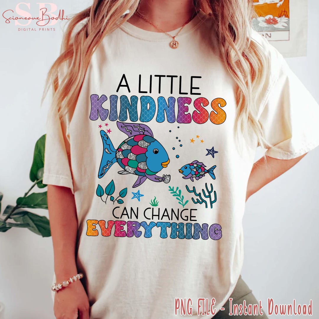 Rainbow Fish Kindness PNG, Teacher Gift, Back to School (digital ...