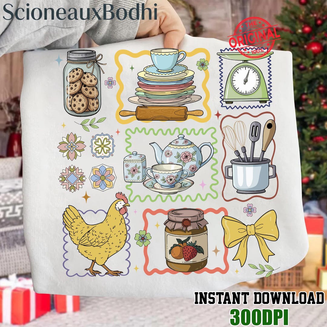 Grandma Core PNG, Hen in Nest Png, Vintage Style, Cottagecore PNG ...