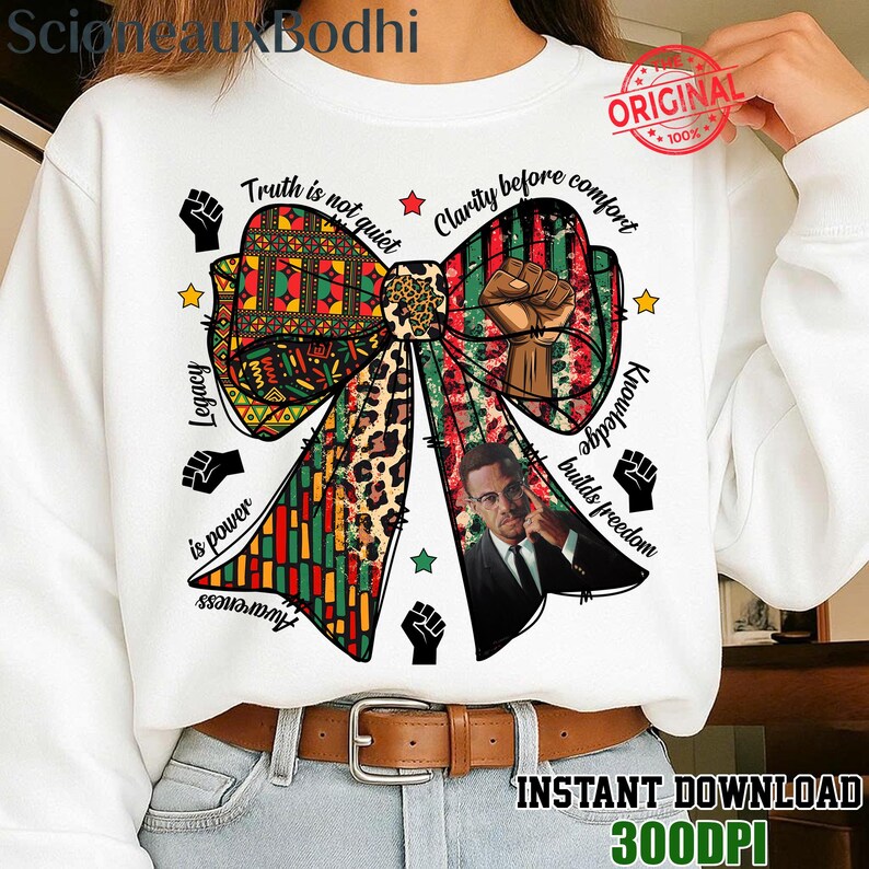 Malcolm X Legacy Black History Month Png, Black Empowerment Png, Human ...