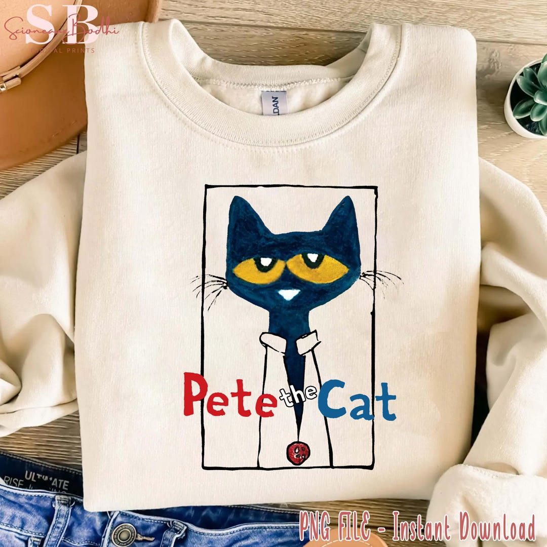 Pete the Cat the Groovy Cat Png, Pete the Cat Too Cool for School Png ...