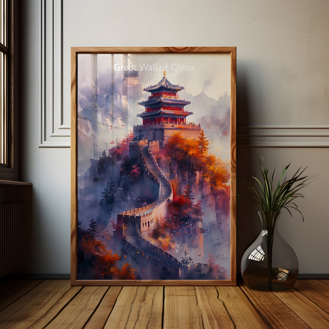 Great Wall of China Poster Unique China Building, China Poster, Gift ...