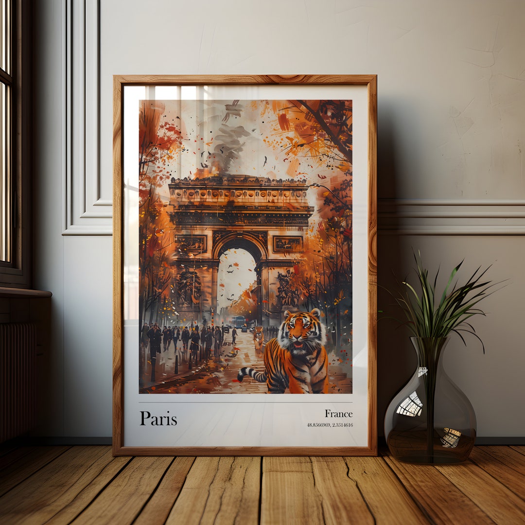 Arc De Triomphe Poster Paris France, Modern Wall Art France, Printable ...