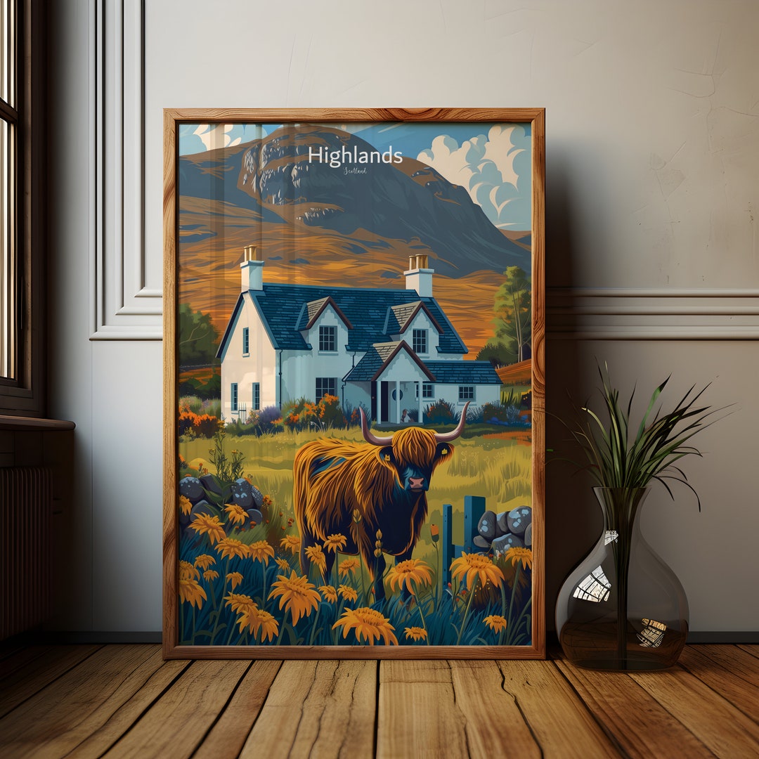 Scottish Highlands Poster, Scotland Poster, Digital Download, Highland ...