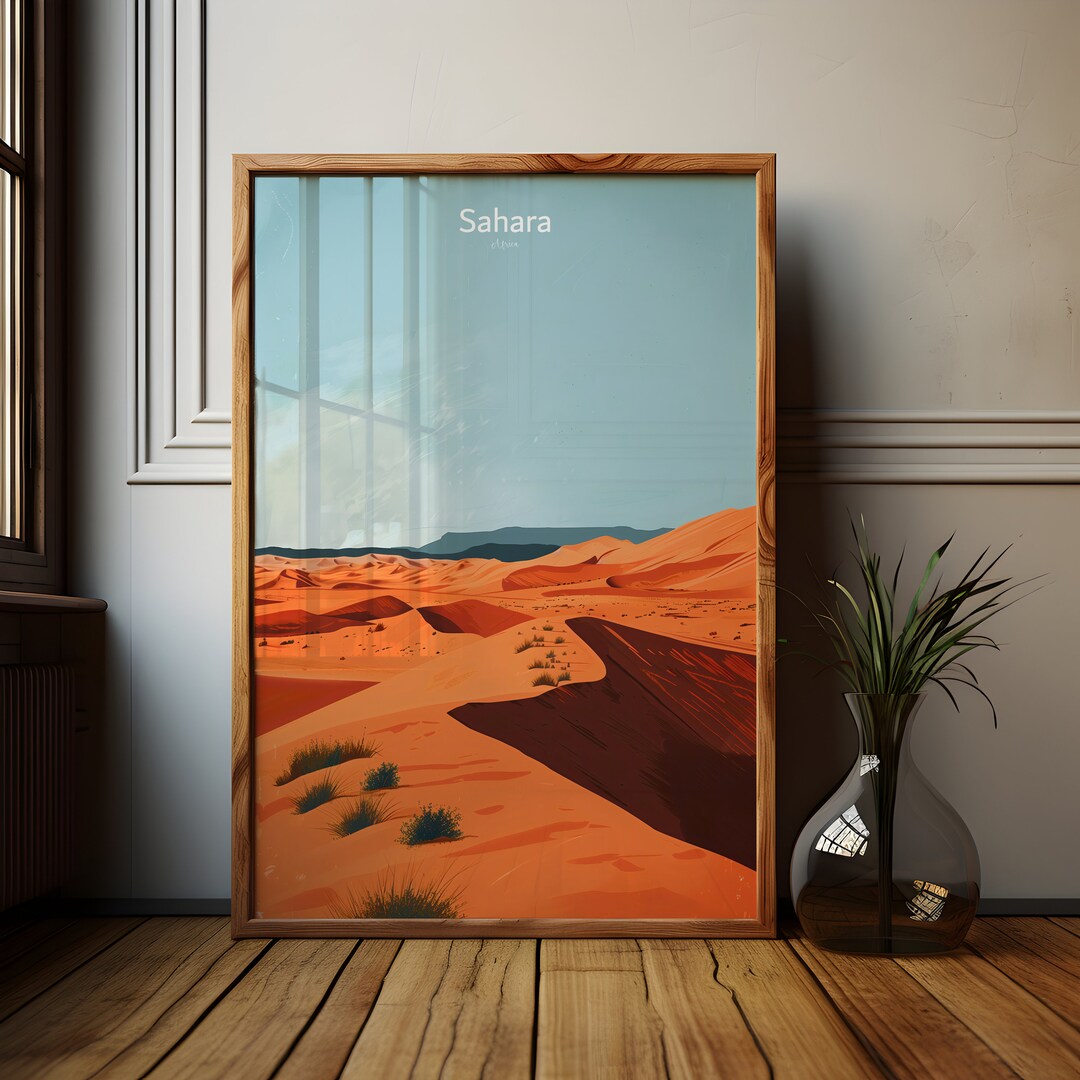 Sahara Poster Desert Africa Picture, Red Sand Sahara, Digital Download ...