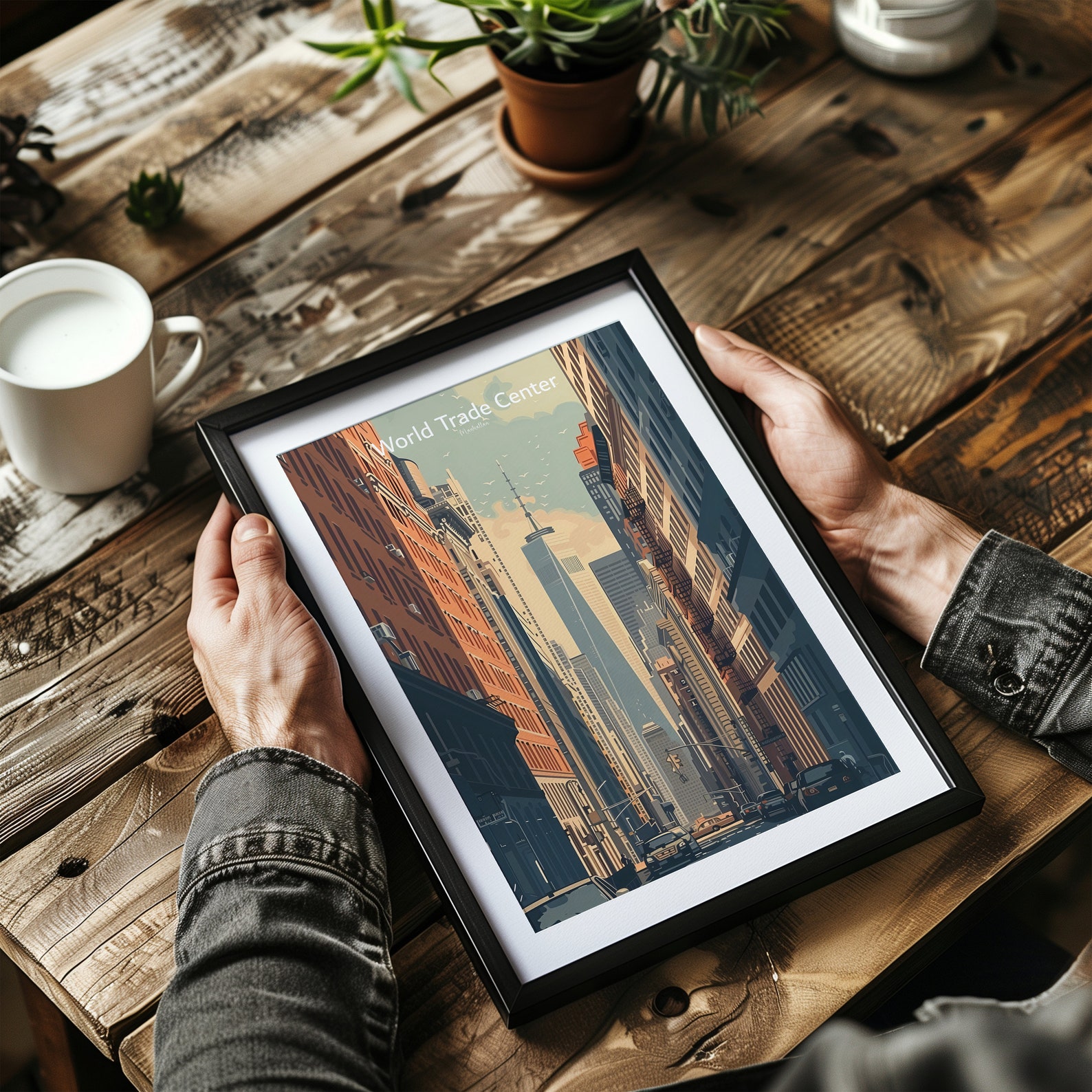 World Trade Center Poster Manhattan Art Print New York City, Printable ...