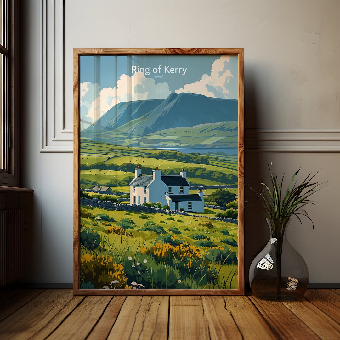 Green Island Poster Ring of Kerry Ireland, Ring of Kerry Print, Ireland ...