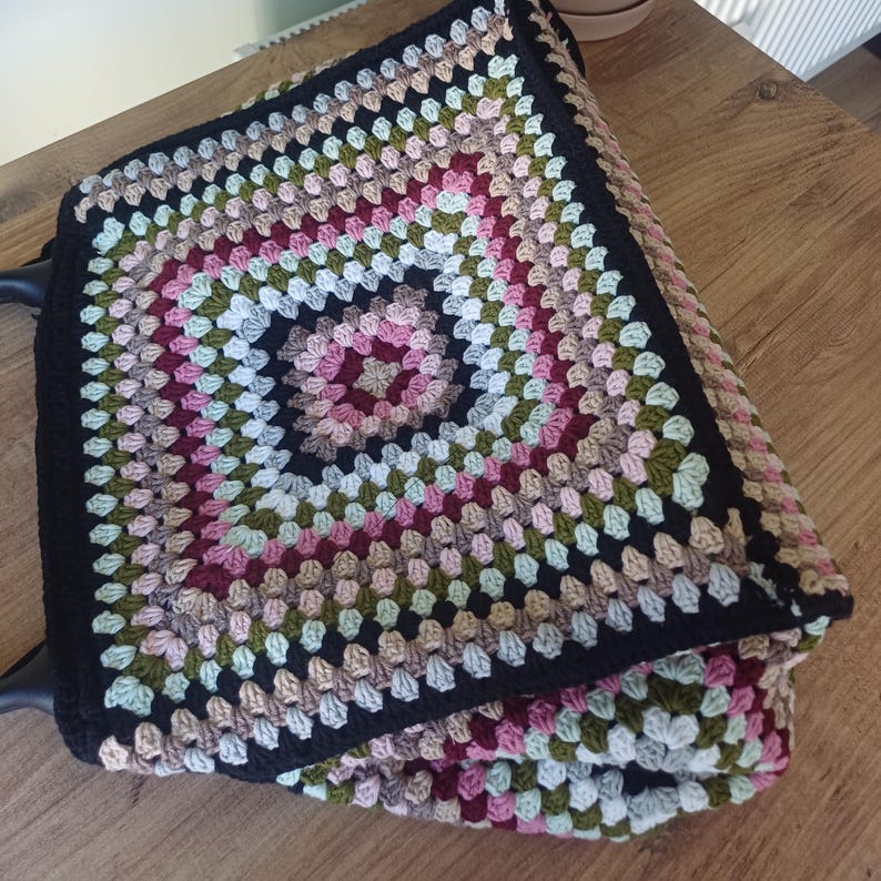 Crochet Granny Square Weekender&duffle Bag,xxl Vintage Stylish Tote Bag ...