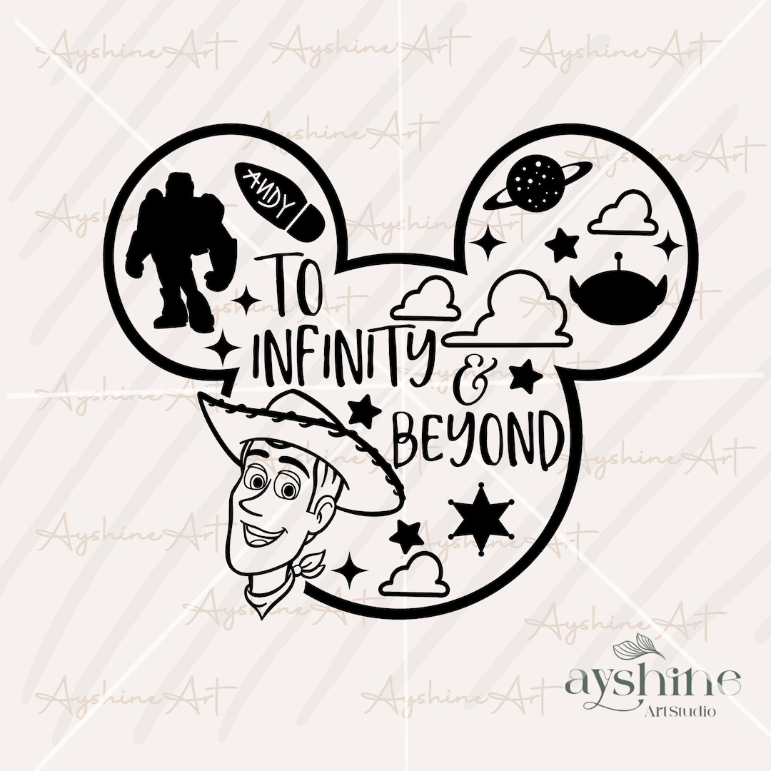 To Infinity and Beyond SVG, Toy Story PNG, Woody SVG, Mouse Head Png ...