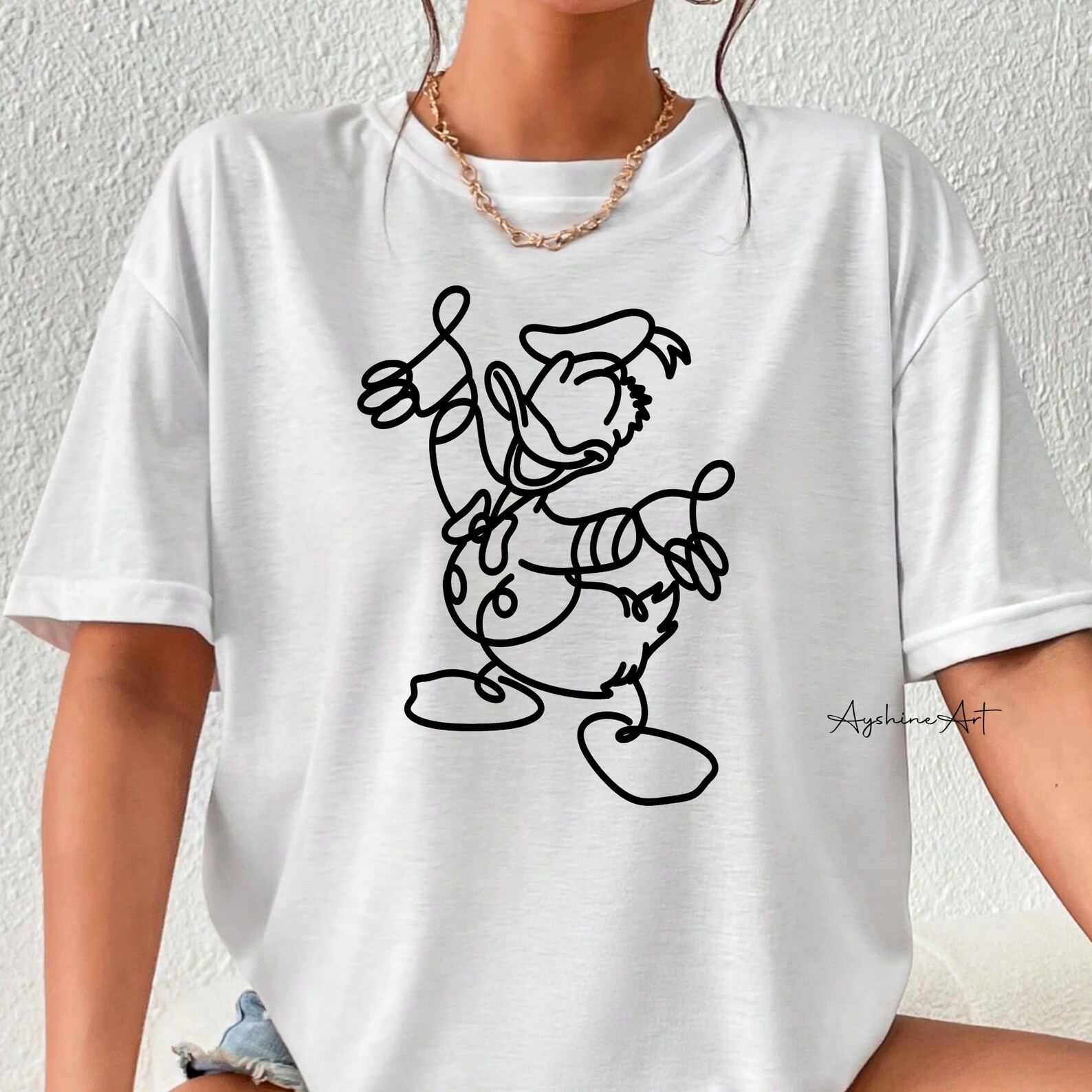 Paperino Lineart SVG, Linea Continua Di Paperino PNG, Donald Vintage ...