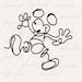 Mickey Lineart SVG, Mickey Continuous Line PNG, Mickey Vintage Svg ...
