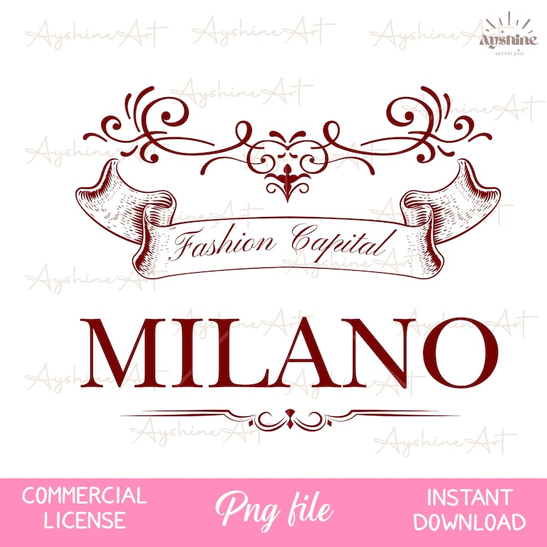 Milano Fashion Capital Png, Milano Png, Milano Template, Milano Stencil ...