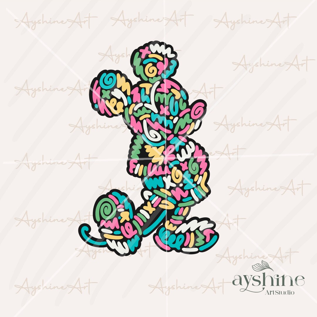 Mickeyy Funky Shapes PNG, Mickeyy Pop Colors Png, Mickey Shapes Png ...