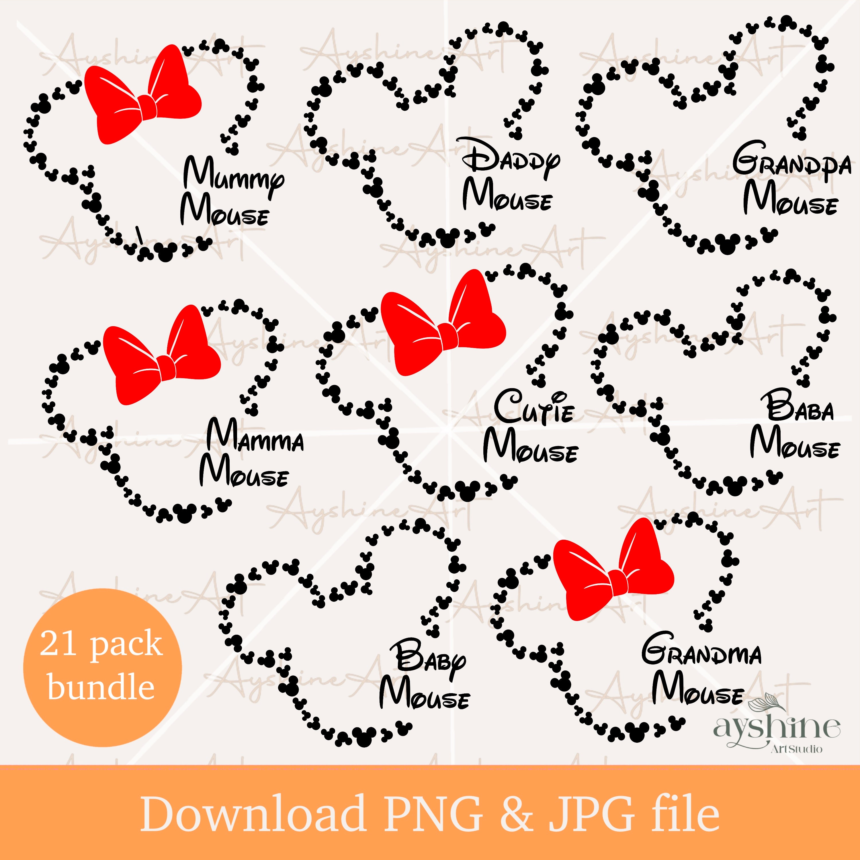 Mama Mouse Png, Minnie Mouse Png, Grandma Mouse, Daddy Mouse, Grandpa ...