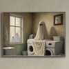 Ghost Doing Laundry Halloween Wall Decor Art Print, Funny Spooky Ghost ...