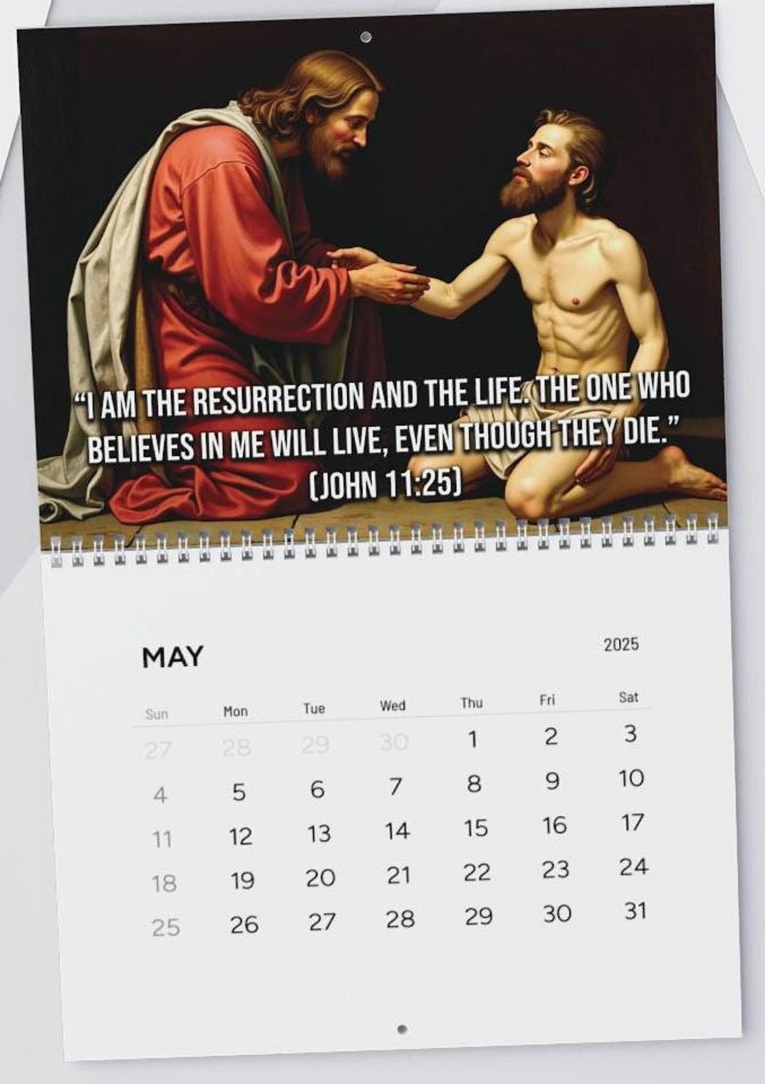 2025 Bible Verse Calendar, Scripture Wall Calendar, Jesus Christ Faith ...