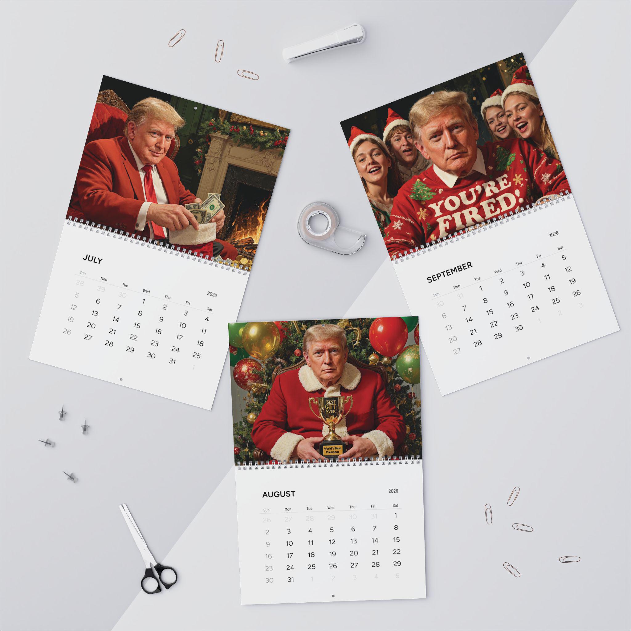 Trump Xmas 2026 Wall Calendar, Political Humor Gift - Etsy