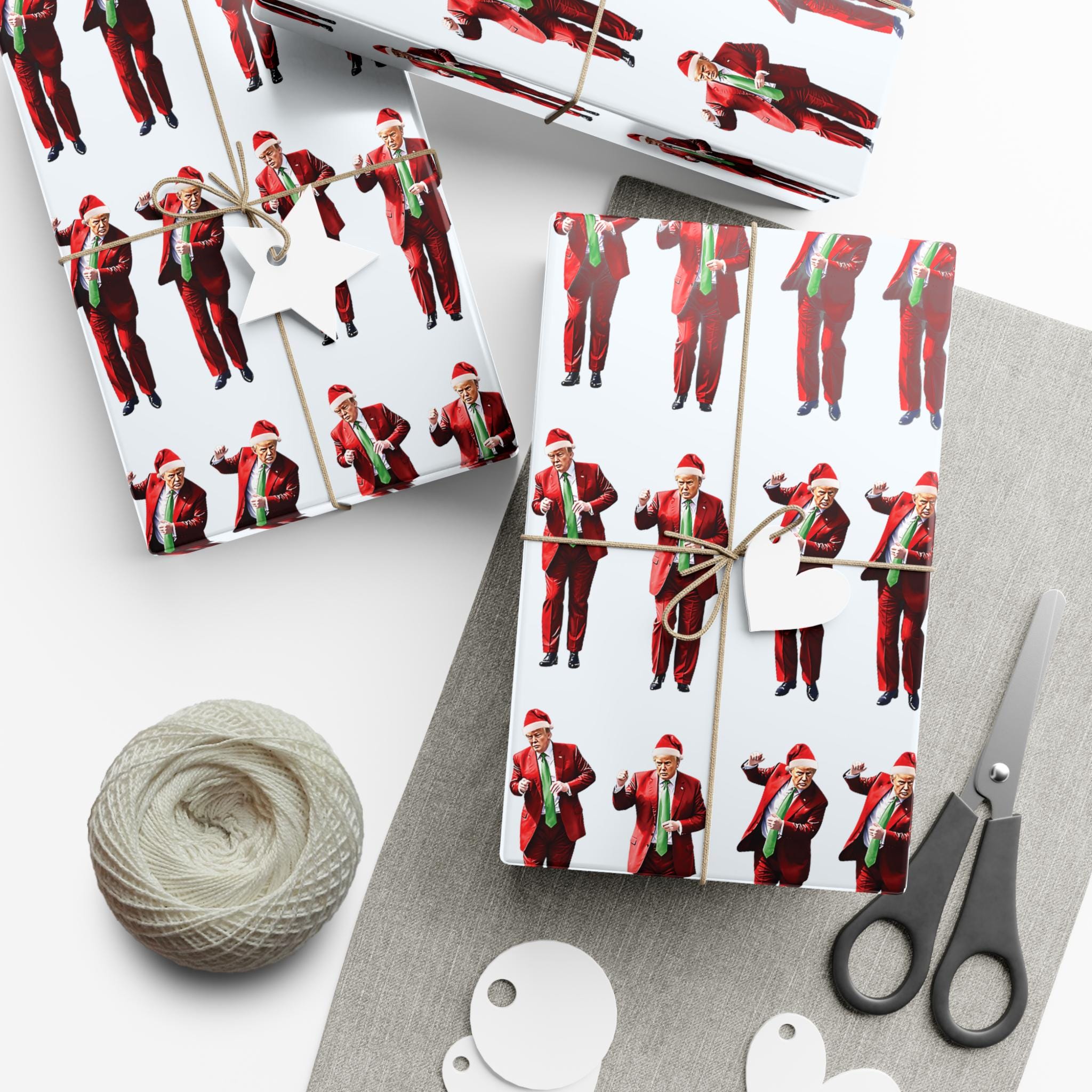 Funny Dancing Donald Trump Wrapping Paper, MAGA Quirky Christmas Gift ...