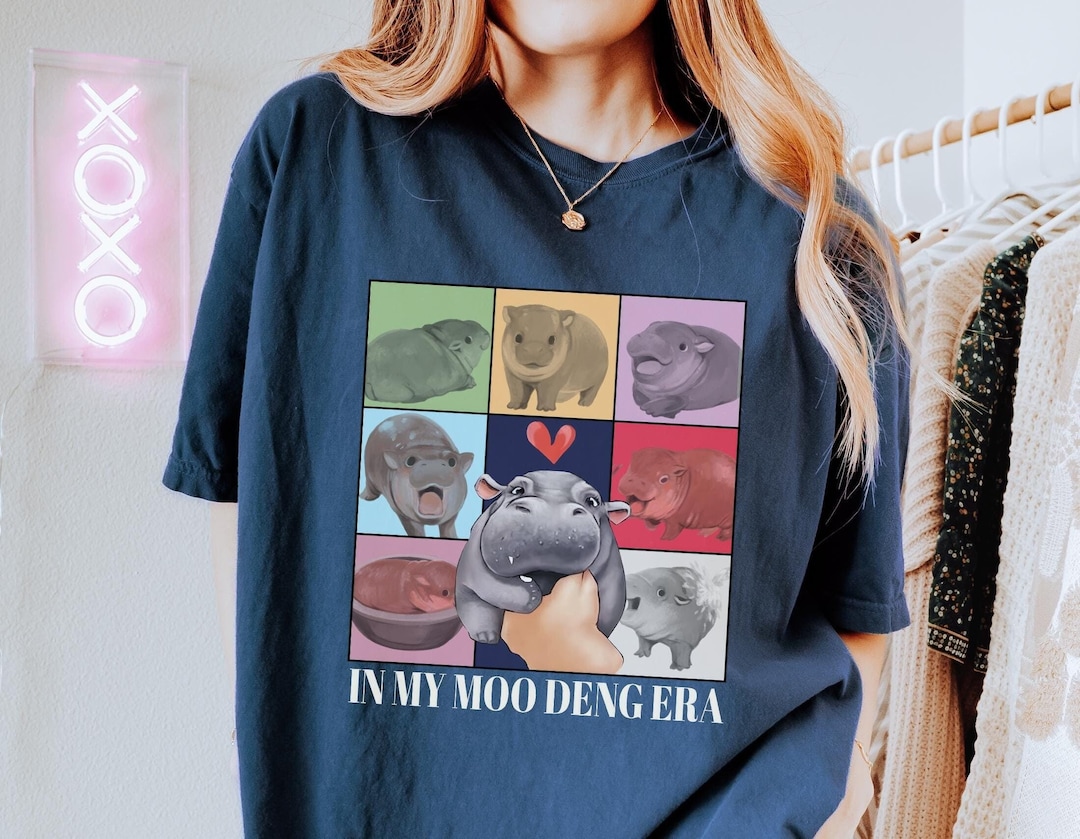 Moo Deng Bootleg Rap Tee, Cute Moo Deng Shirt, in My Moo Deng Era T ...