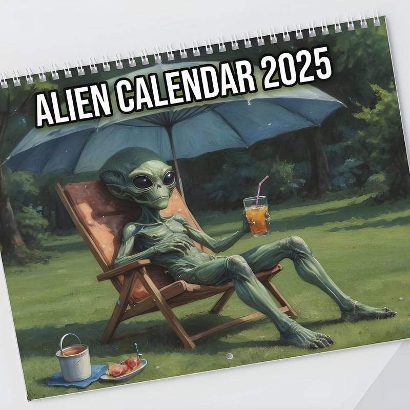 2025 Calendar Alien - Etsy