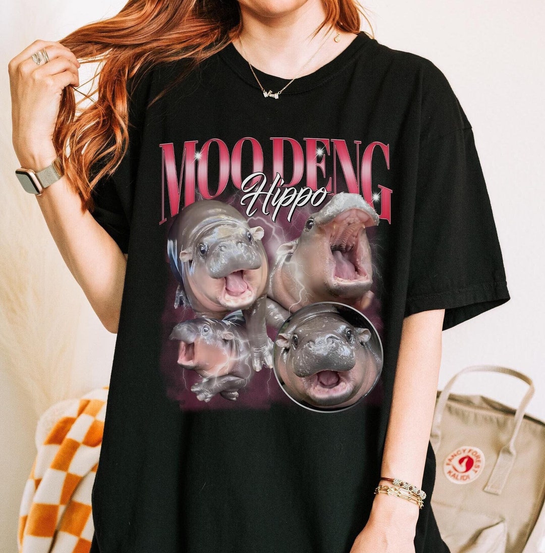 Moo Deng Bootleg Rap Shirt, Moo Deng Shirt, I Love Moo Deng T-shirt ...