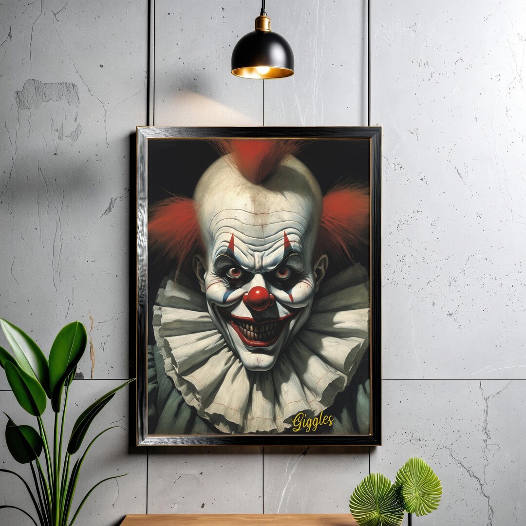 Horror Halloween Poster Print Giggles, Halloween Unique Home Decor ...