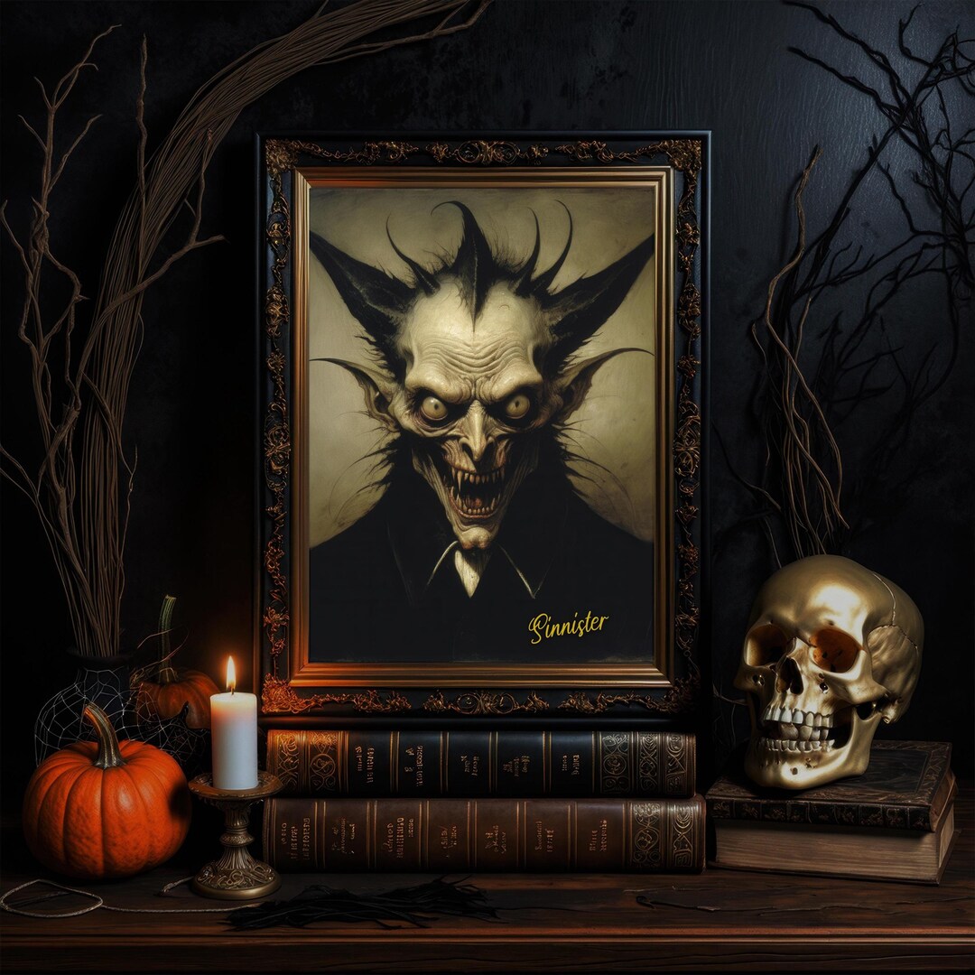 Spooky Horror Halloween Poster Art Print, Scary Wall Art, Sinnister ...