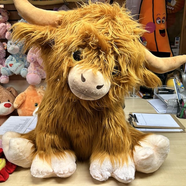 Highland Cow Teddy - Etsy UK